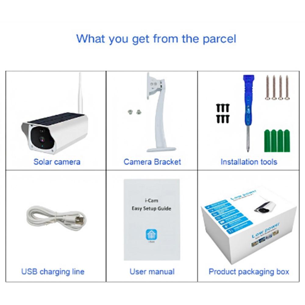 1080P Solar Camera HD Wireless IP67 WiFi Security Surveillance Solaire ...