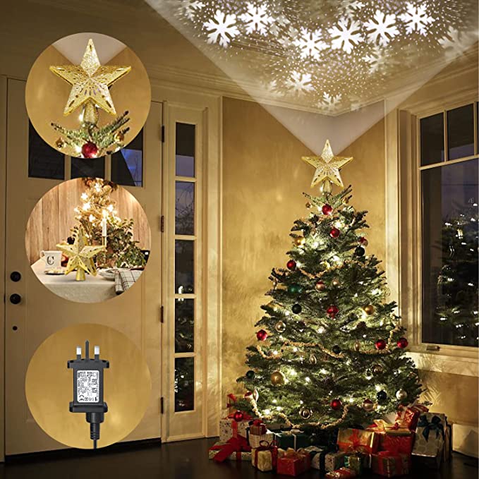 Christmas Tree Topper with Projector Light_Clearance_Daily Deals ...