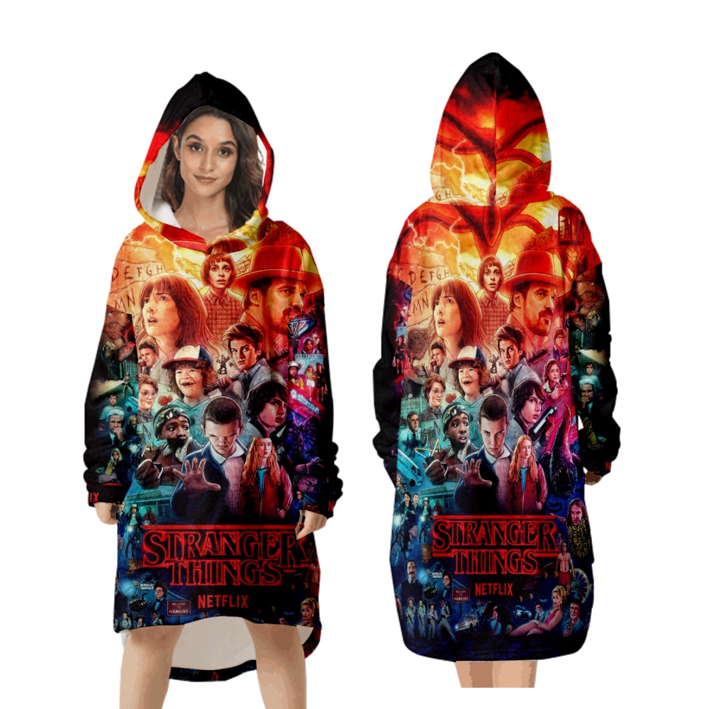 Stranger Things Wearable Blanket Hoodie for Adults or Children ...