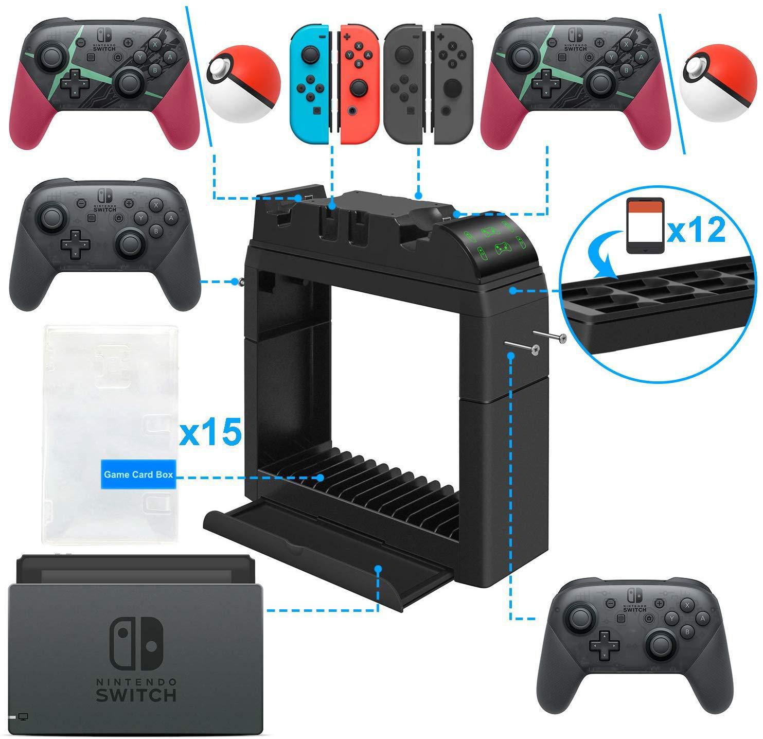 Game Card Box Storage Stand Disk Tower Shelf for Nintendo Switch ...