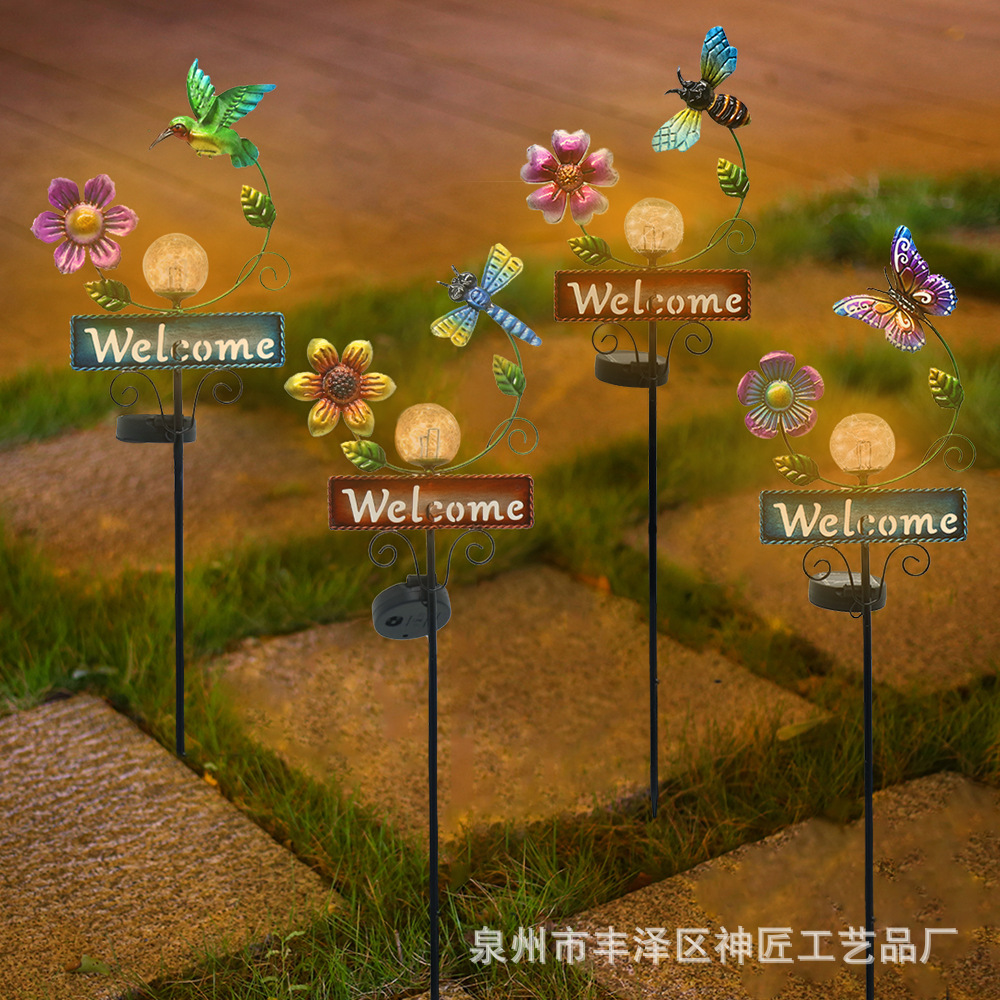 Solar Powered "Welcome" Sign Garden Stake_Pumps_brands_Men_Daily Deals ...