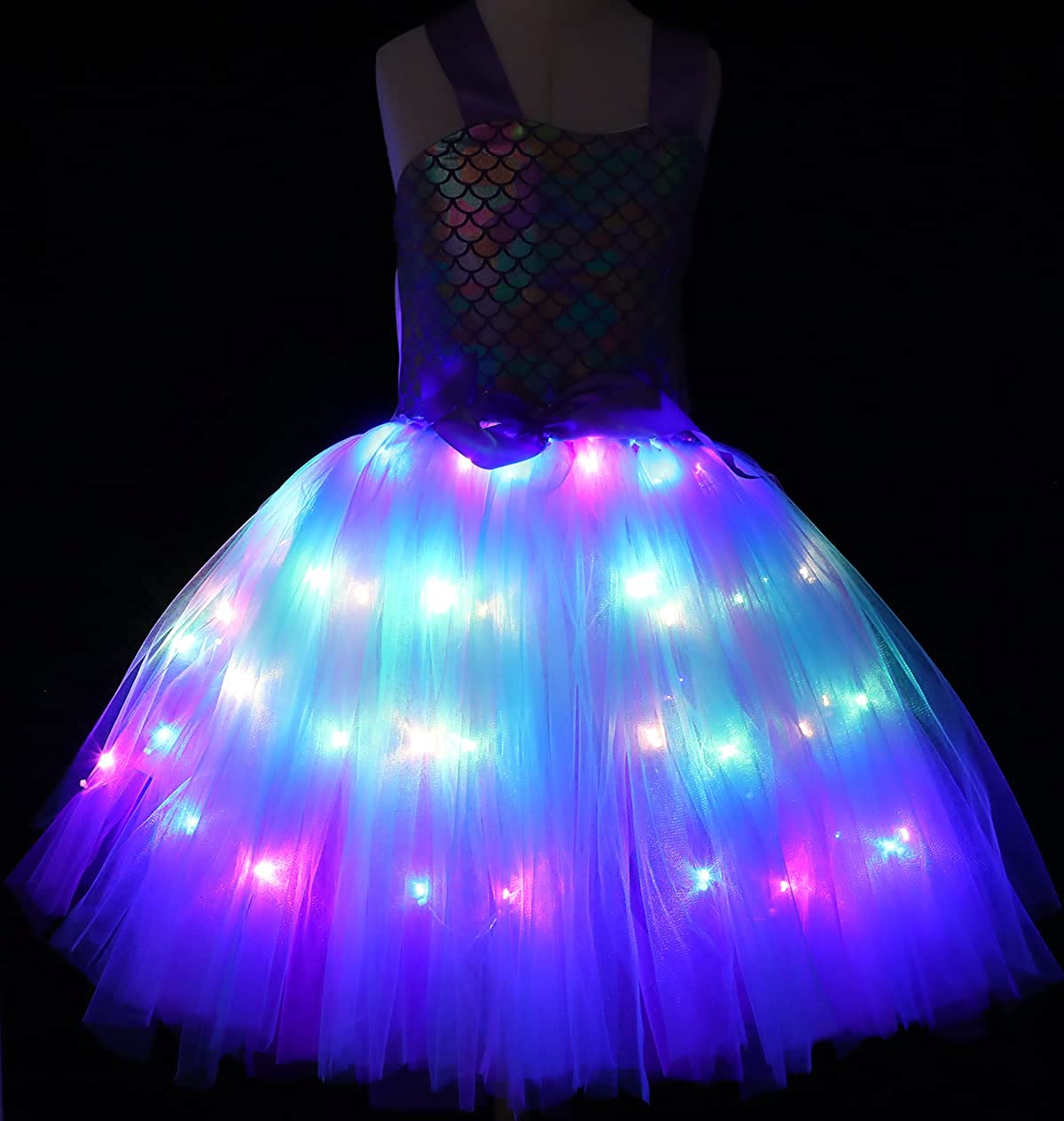 Girls LED Light Up Mermaid Princess Dress_Clearance_Daily Deals ...