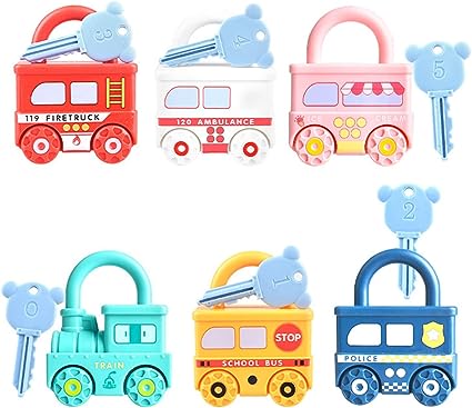 6 Pcs Lock and Key Toy Preschool Gifts_Clearance_Daily Deals, Discounts ...
