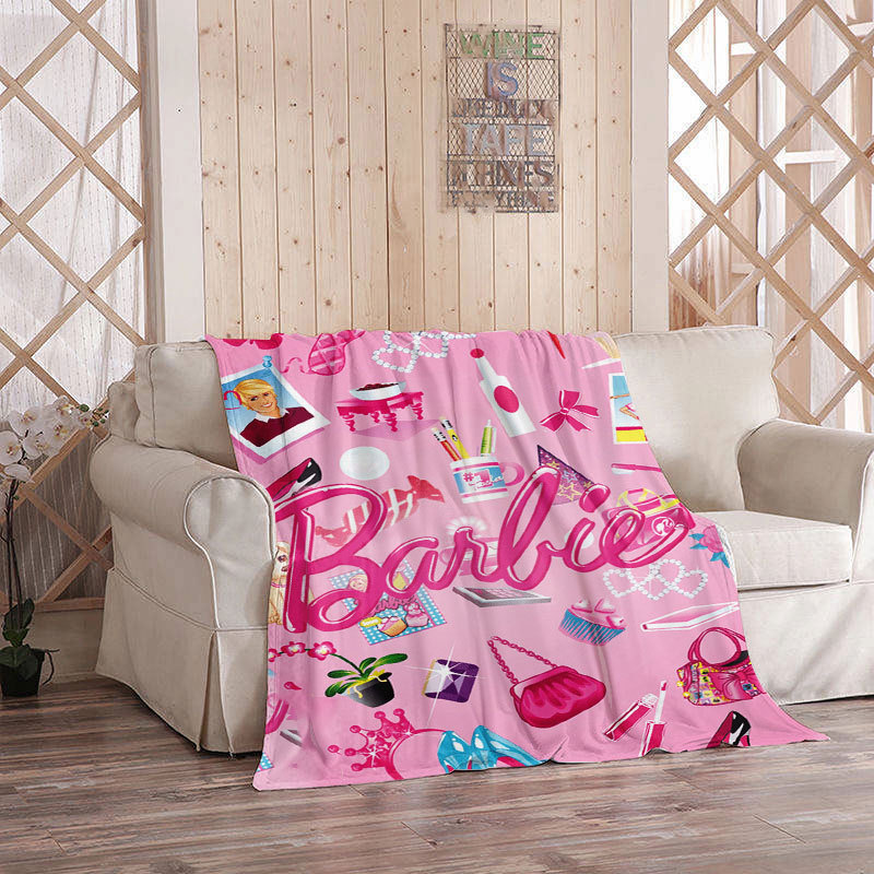 Barbie Inspired Portable Cartoon Soft Blanket_Clearance_Daily Deals ...