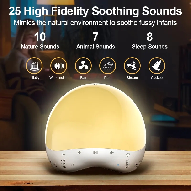 3IN1 App Controlled Alarm Clock, Night Light and Sound Machine ...