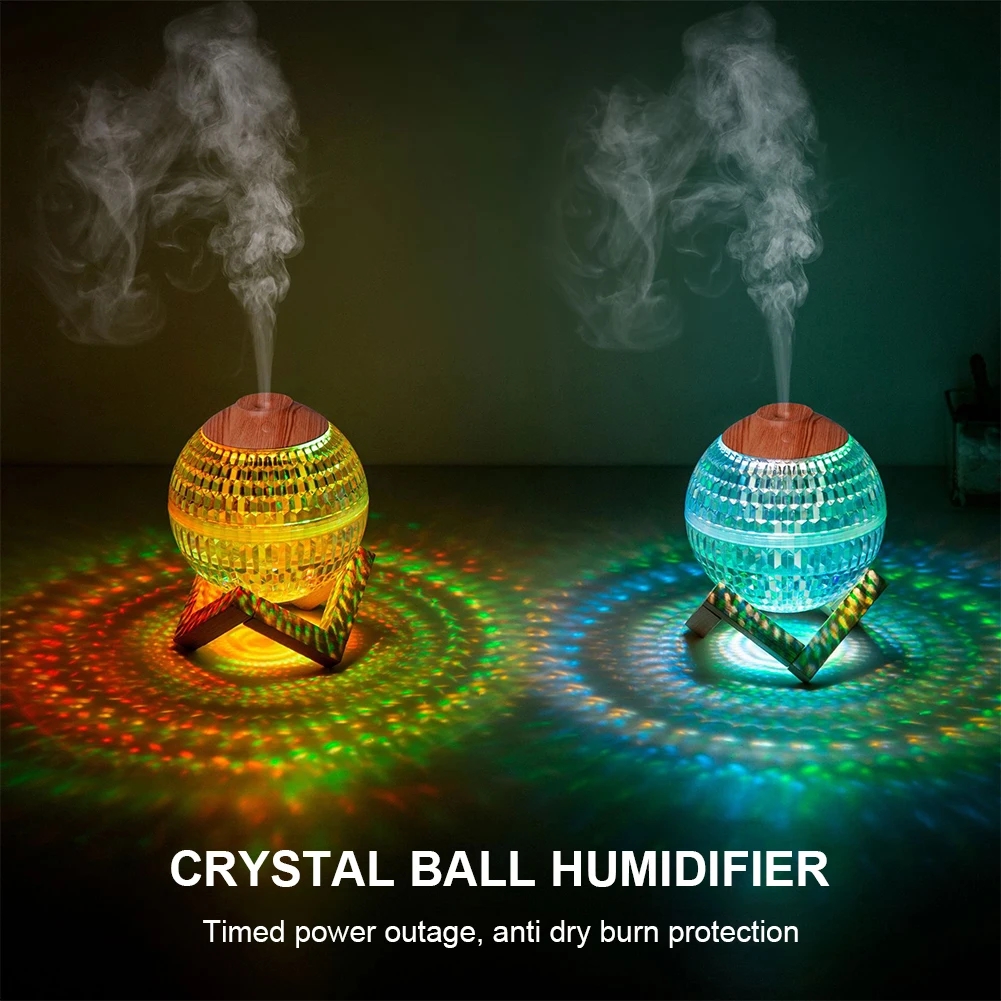 Portable Mini USB Colorful Night Light Crystal Ball Humidifier ...