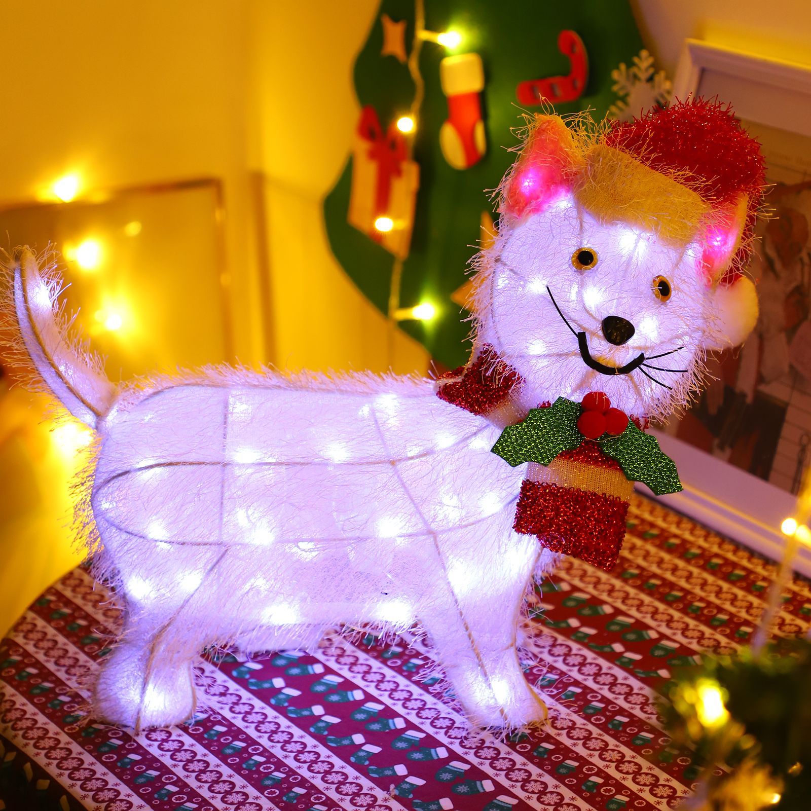 Christmas Lighted Cat Dog with LED_Clearance_Daily Deals, Discounts ...