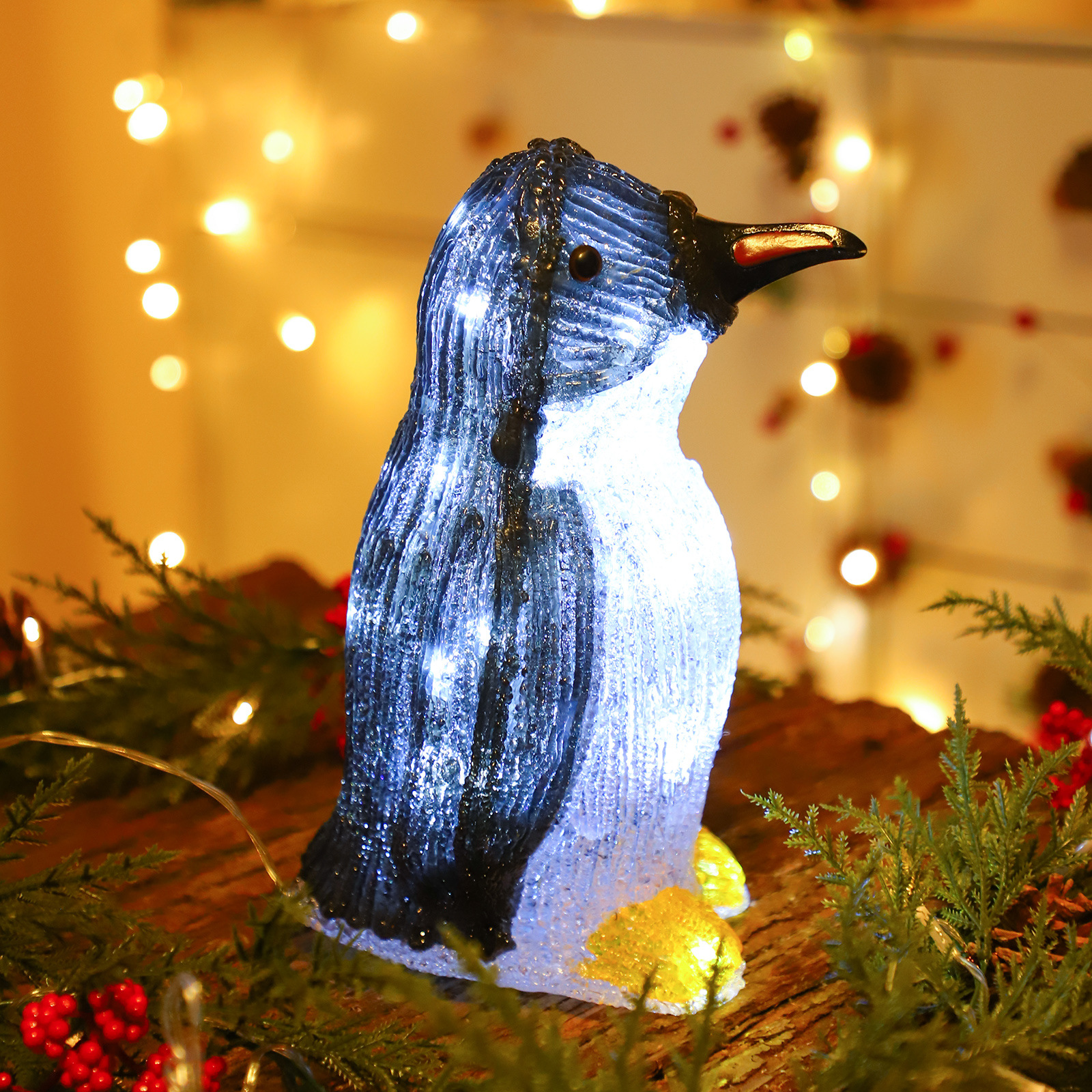 Solar LED Light Up Penguin Christmas Lights_Celebrity Dresses_shoes ...