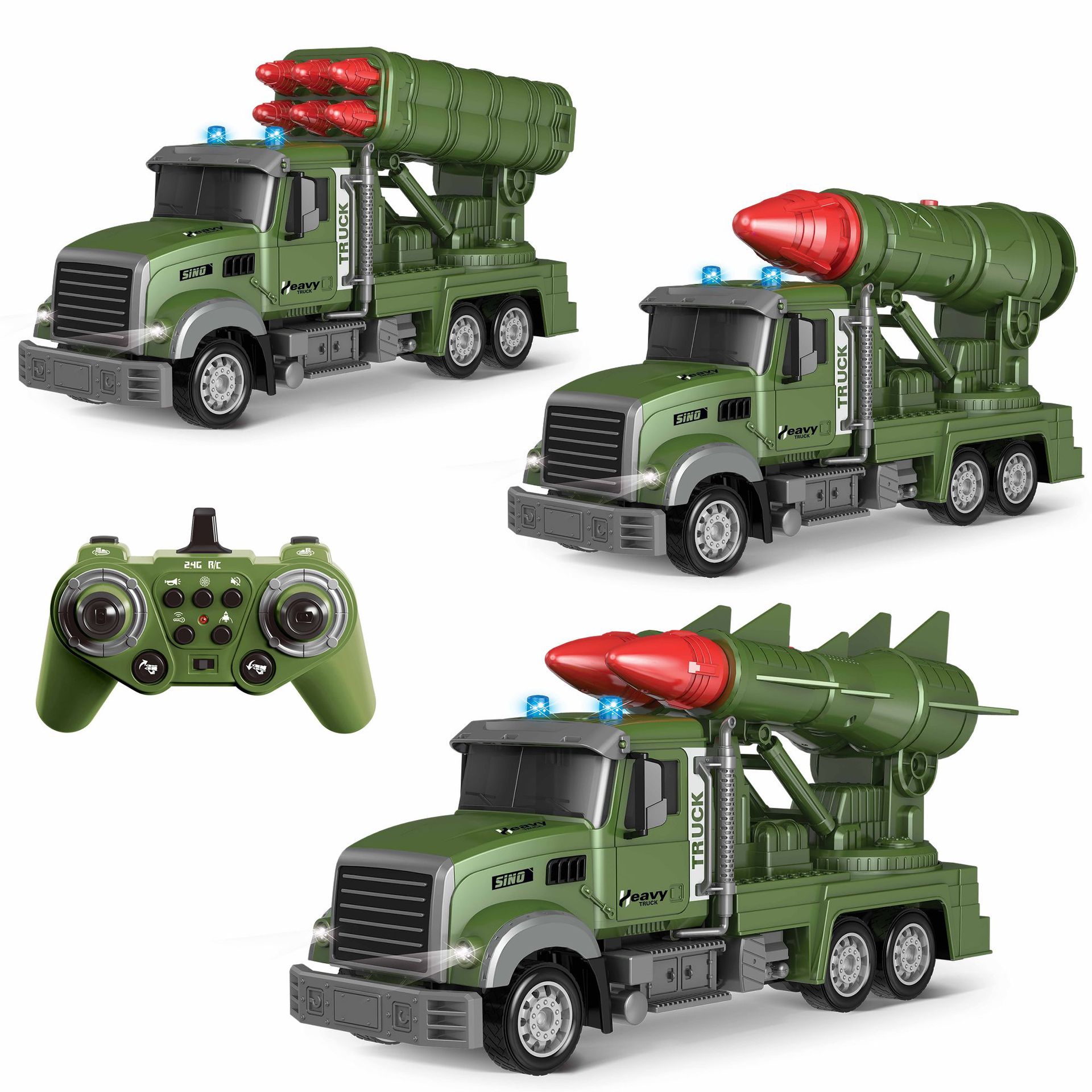 Electric Remote Control Simulation Military Missile Launcher Car ...