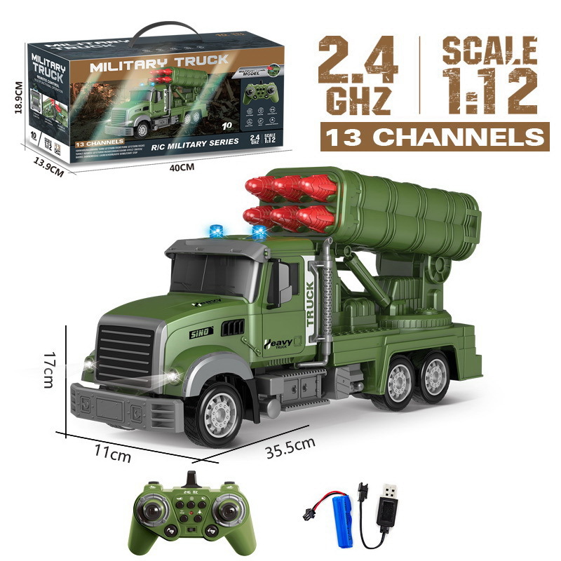 Electric Remote Control Simulation Military Missile Launcher Car ...