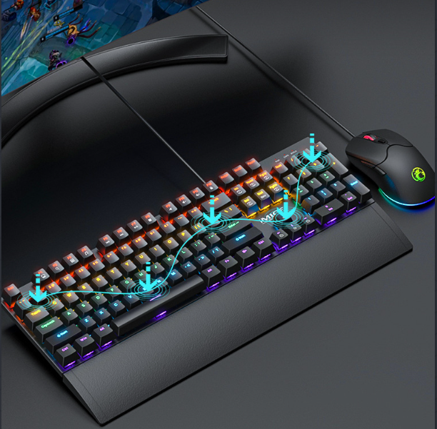 Wired Keyboard And Mouse Gamer Kit Mechanical Gamer Keyboard_Clearance ...