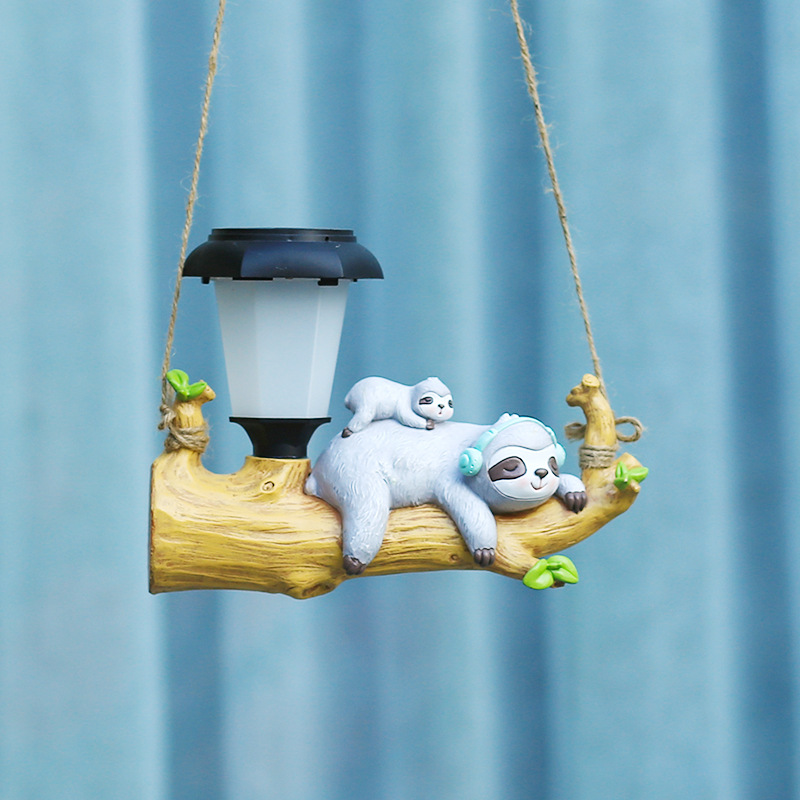 Cartoon Animal Statue Squirrel Sloth LED Solar Lamps_Clearance_Daily ...