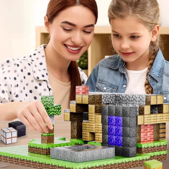 Minecraft Magnetic Block Children's Puzzle Building Toy_Clearance_Daily ...